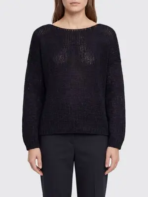 ROBERTO COLLINA Cotton Blend Crew-neck Sweater Black