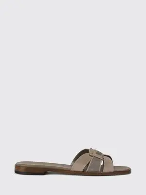 DOUCAL'S Suede Mules With Ornament - Grey