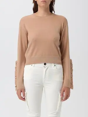 Pinko Ruffle Sleeve Pullover - Beige