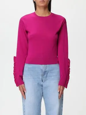 Pinko Ruffle Sleeve Pullover - Fuchsia
