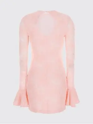 ROTATE BY BIRGER CHRISTENSEN Floral Print Mesh Mini Sheath Dress