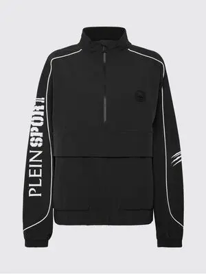 PLEIN SPORT Windbreaker With Logo - Black
