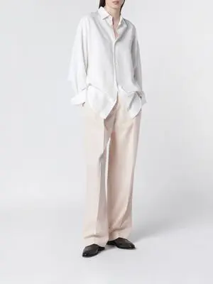 JIL SANDER Wool Pants - Ivory