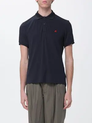Peuterey Technical Fabric Polo With Logo Blue 1