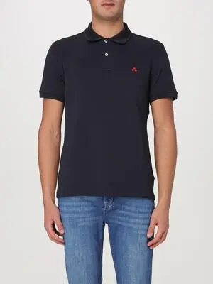 Peuterey Technical Fabric Polo With Logo - Blue
