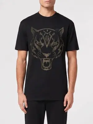 PLEIN SPORT Cotton T-shirt With Rhinestones - Black 1