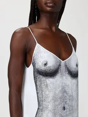 Moschino Printed Midi Dress In Viscose