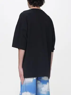 Moschino Cotton T-shirt With Rhinestone Logo