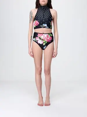 Moschino Printed Stretch Polyester Bikini - Black