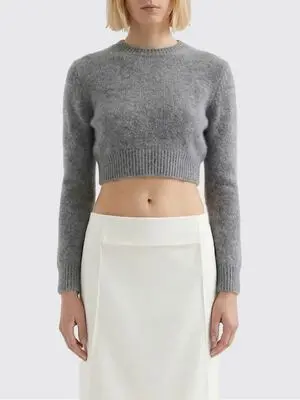 JIL SANDER Virgin Wool Cropped Sweater - Grey