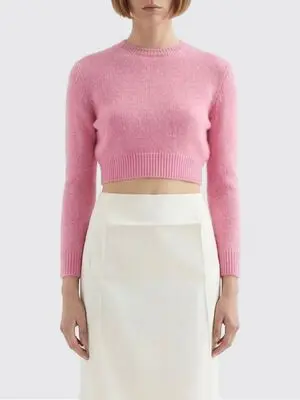 JIL SANDER Virgin Wool Cropped Sweater - Pink