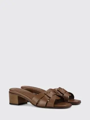 DOUCAL'S Leather Mules - Brown