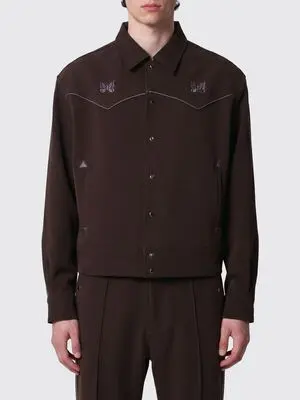 Needles Piping Cowboy Western Overshirt With Butterfly Print - Brown
