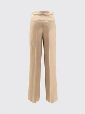 Pinko Linen Blend Palazzo Trousers - Beige