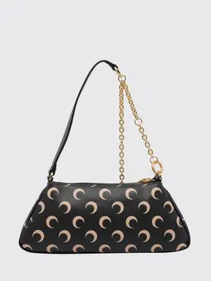 MARINE SERRE Crescent Moon Logo Shoulder Bag In Coated Polyurethane