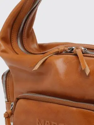 MARGESHERWOOD Smooth Calfskin Leather Hobo Bag With Double Zip Closure