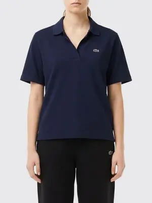 Lacoste Cotton Blend Polo With Logo - Blue
