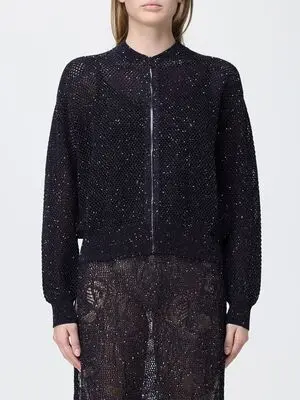 Fabiana Filippi Perforated Zip-up Cardigan