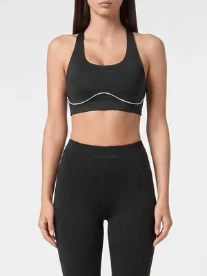 PLEIN SPORT Lycra Crop Top - Black