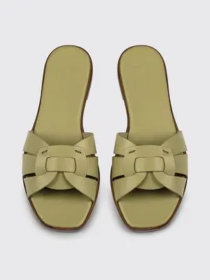 DOUCAL'S Leather Mules - Green