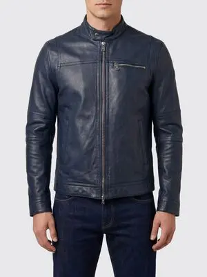 Peuterey Leather Jacket Blue