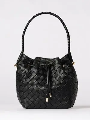TWINSET Woven Synthetic Leather Bucket Bag - Black