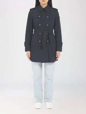 Peuterey Polyester Double Breasted Trench Coat - Blue