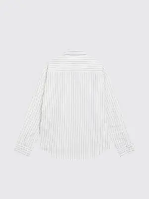 AMI Paris Striped Cotton Relaxed Fit Shirt With Dropped Shoulders