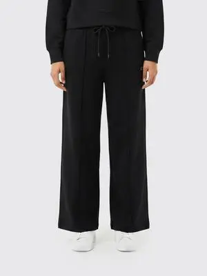 Lacoste Cotton Blend Wide Leg Pants - Black