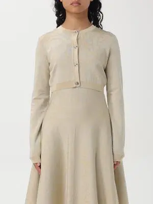 Versace Embellished Cardigan - Sand