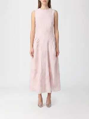 ROTATE BY BIRGER CHRISTENSEN Off-the-shoulder Floral Mesh A-line Midi Dress With Fringes - Pink