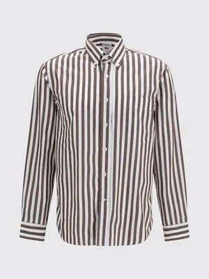 SEBAGO Striped Cotton Slim Fit Shirt With Button-down Collar