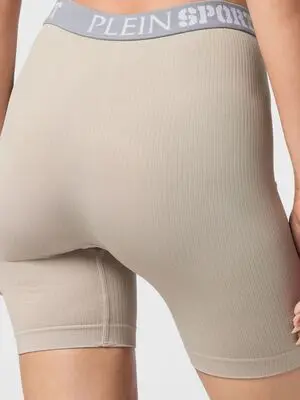 PLEIN SPORT Technical Stretch Fabric Shorts - Grey