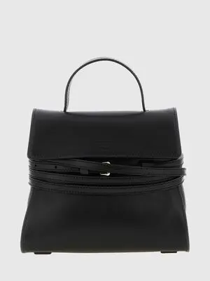Moschino Tie Me Leather Bag - Black