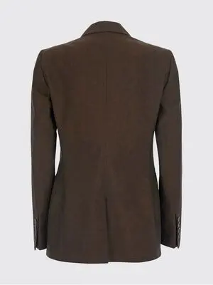 PT TORINO Cropped Double-breasted Linen-blend Blazer With Peak Lapels
