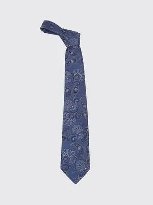 Etro Paisley Print Silk Tie - Gnawed Blue