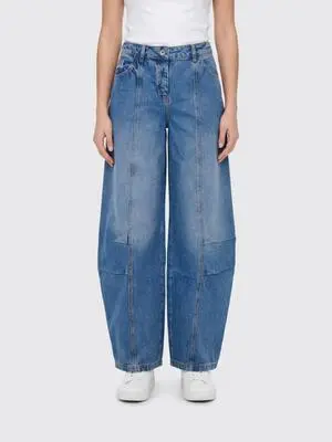 Patrizia Pepe Denim Baggy Trousers - Blue