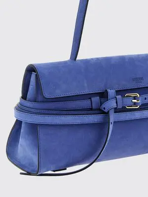 Moschino Tie Me Suede Bag - Blue