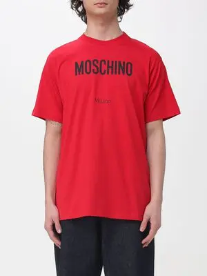 Moschino Cotton T-shirt With Logo - Red