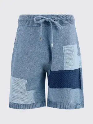 LANEUS Cotton Knit Knee-length Shorts With Drawstring Waist