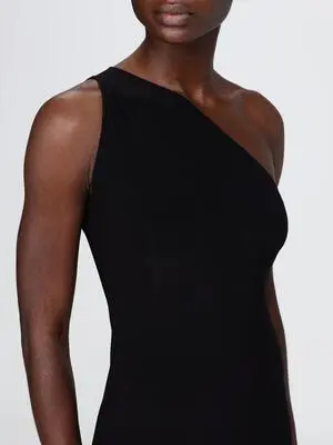 Norma Kamali One-shoulder Sheath Gown