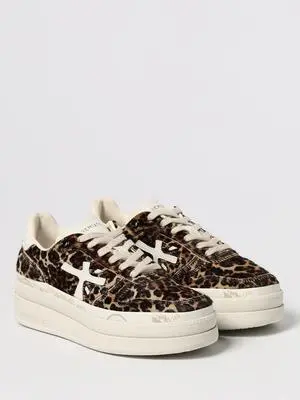 Premiata Leopard Print Lace-up Sneakers - Multicolor
