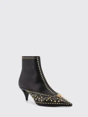 Versace Studded Ankle Boots With Medusa Detail