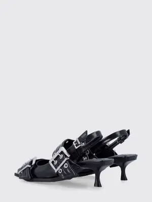 GANNI Leather Blend Slingback Pumps