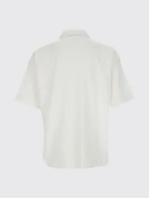 TATRAS Short-sleeved Cotton Polo Shirt With Zip Closure And Dropped Shoulders - White