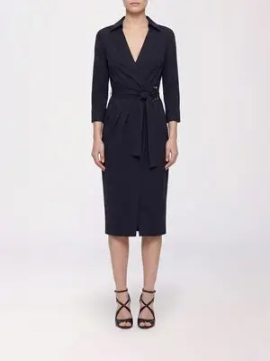 Elisabetta Franchi Stretch Cotton Midi Dress - Black