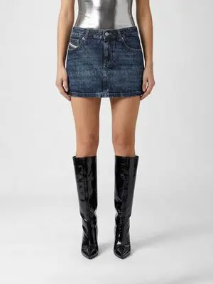 DIESEL® De-ron Mini Denim Skirt - Blue