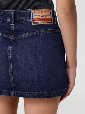 DIESEL® Slim Fit Five-pocket Denim Mini Skirt