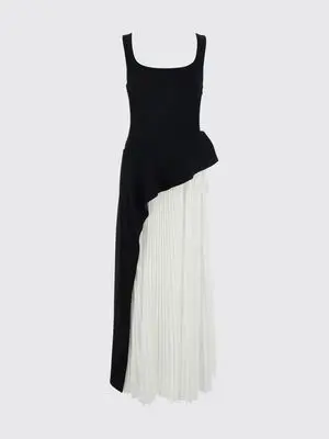 Simkhai Zayla Pleated Cady Midi Evening Dress - Black