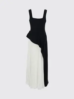 Simkhai Zayla Pleated Cady Midi Evening Dress - Black